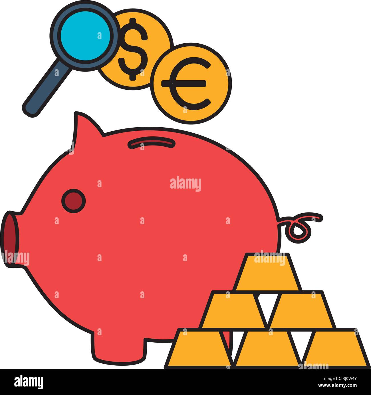 Gold dollar sign bars Stock Vector Images - Alamy