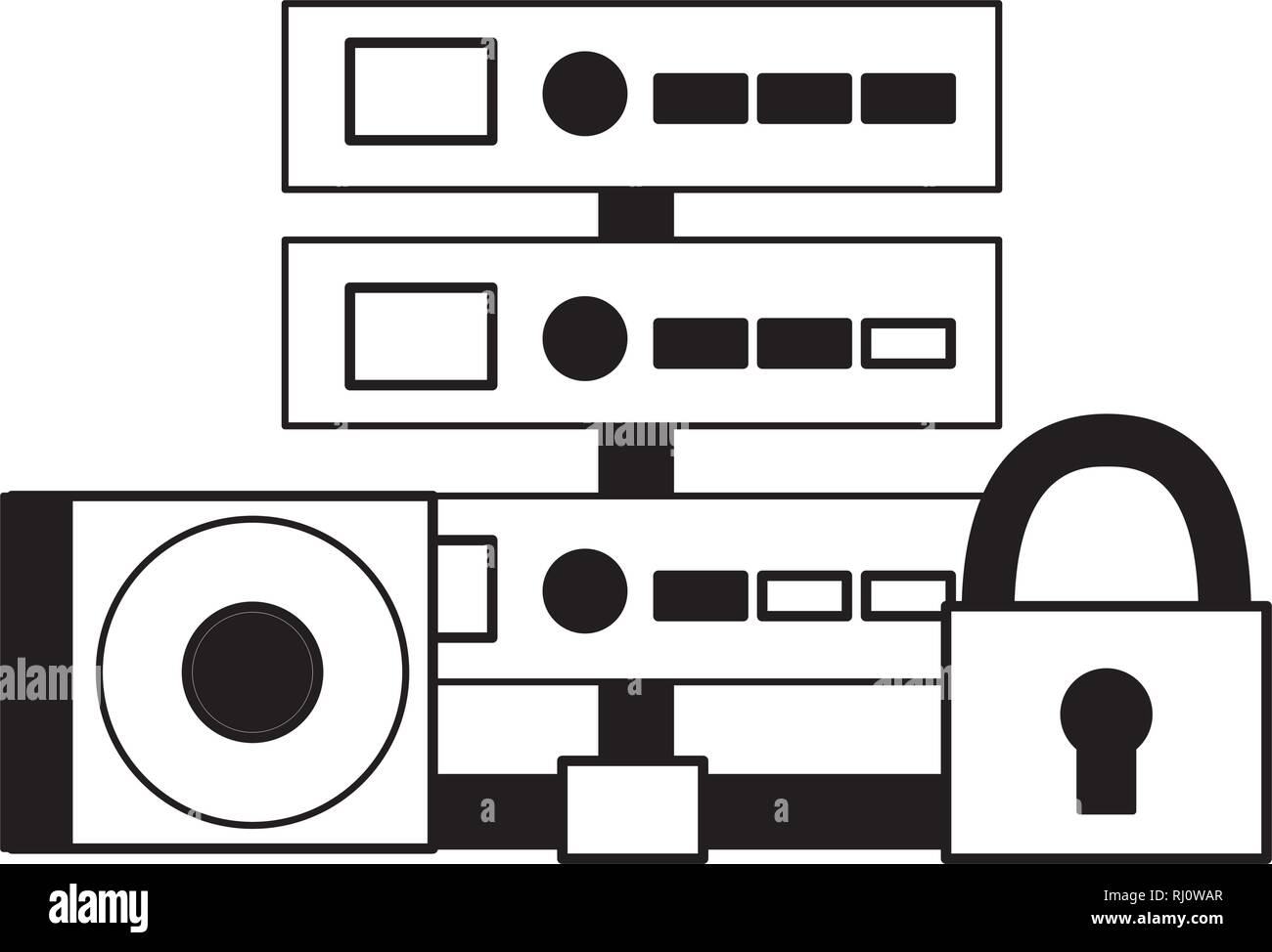 database center commpact disk security Stock Vector Image & Art - Alamy