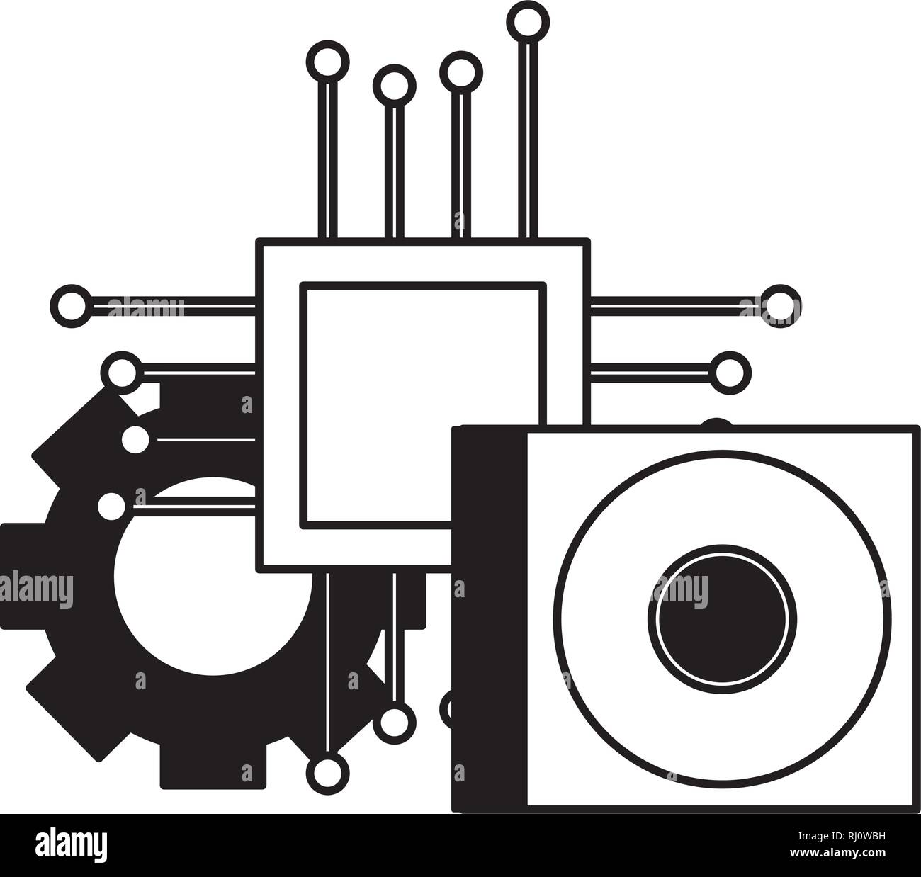 motherboard circuit compact disk setting Stock Vector Image & Art - Alamy