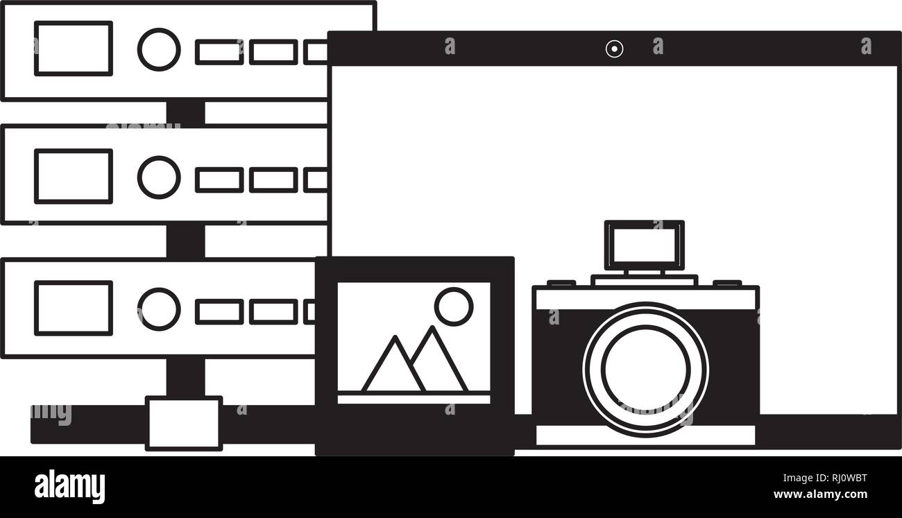 Wifi laptop mobile tablet camera hi-res stock photography and images ...