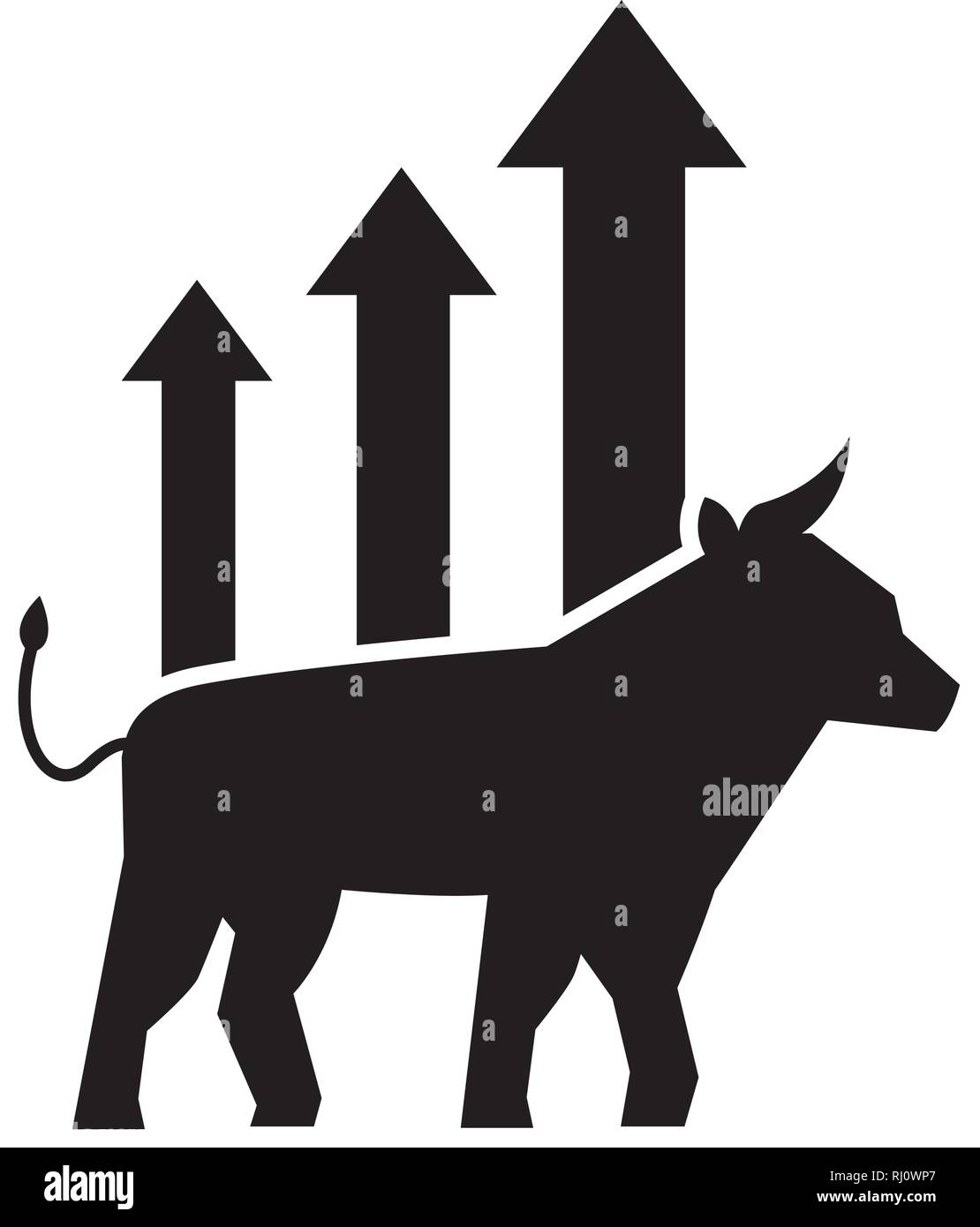 bull chart growth stock market Stock Vector Image & Art - Alamy