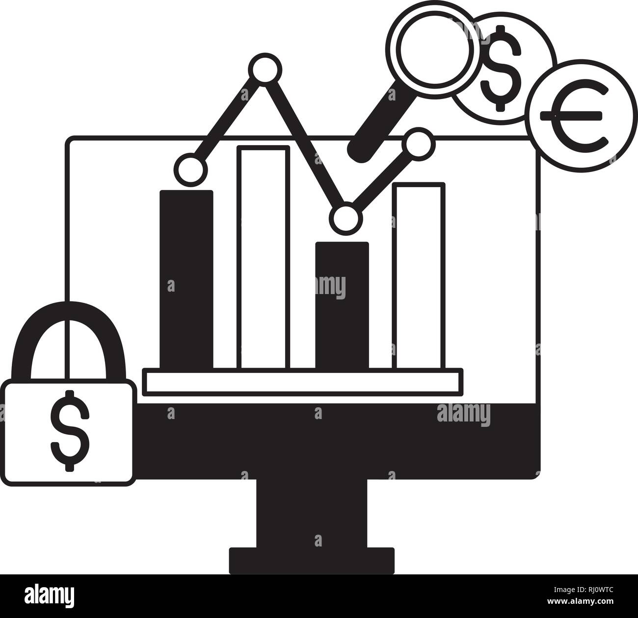 Security exchange ticker board Stock Vector Images - Alamy