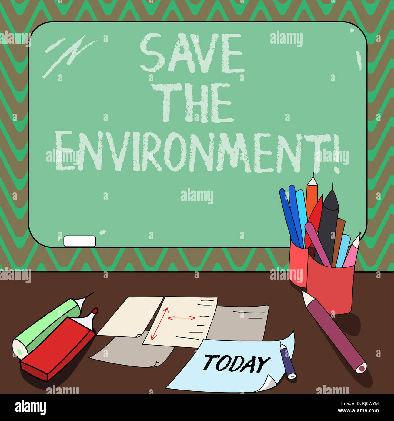 Conceptual hand writing showing Save The Environment. Business photo ...