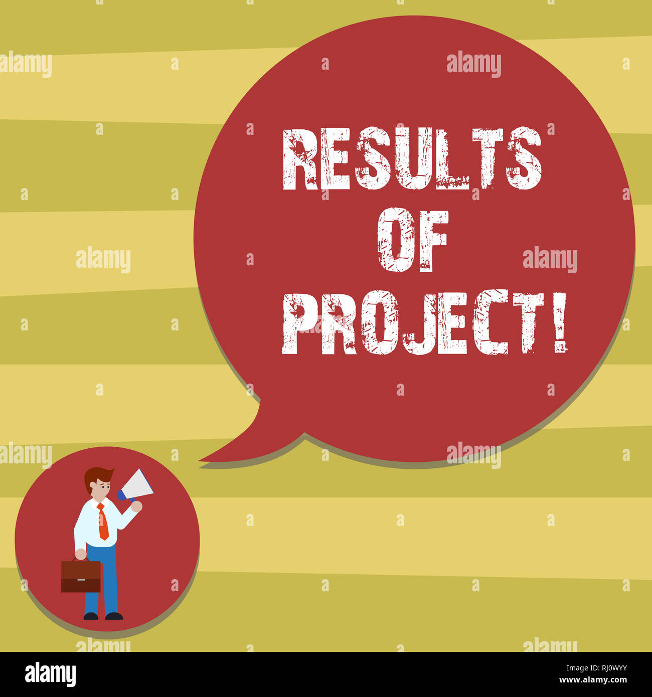 Text sign showing Results Of Projects. Conceptual photo consequence or ...