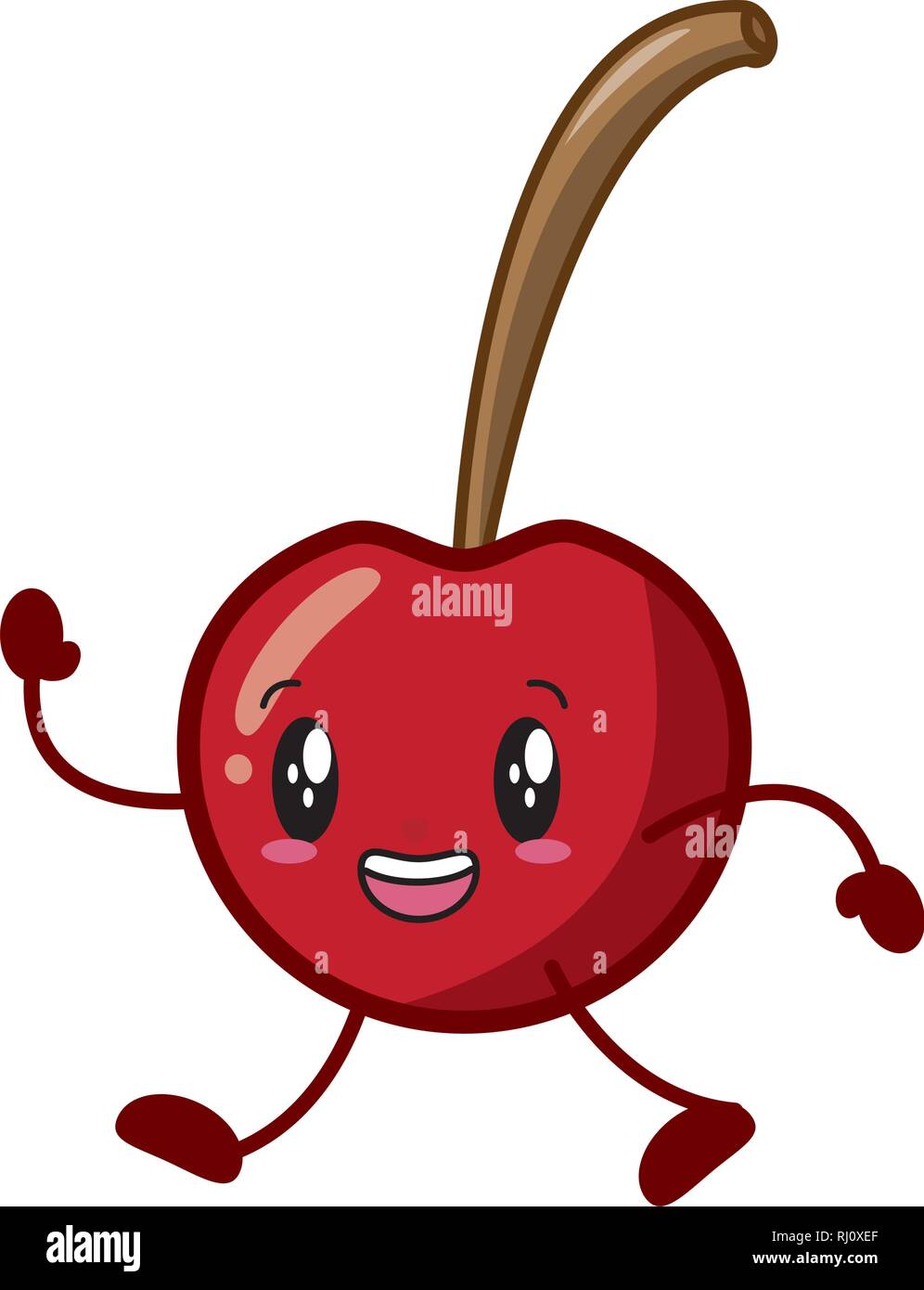 kawaii cherry cartoon character Stock Vector Image & Art - Alamy