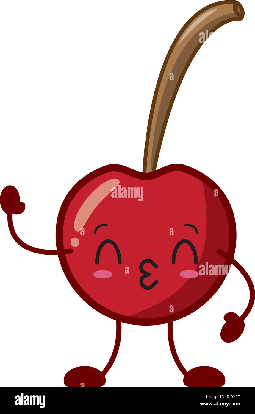 kawaii cherry cartoon character Stock Vector Image & Art - Alamy
