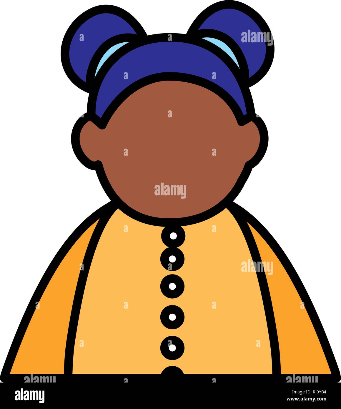 beautiful little black girl character vector illustration design Stock ...