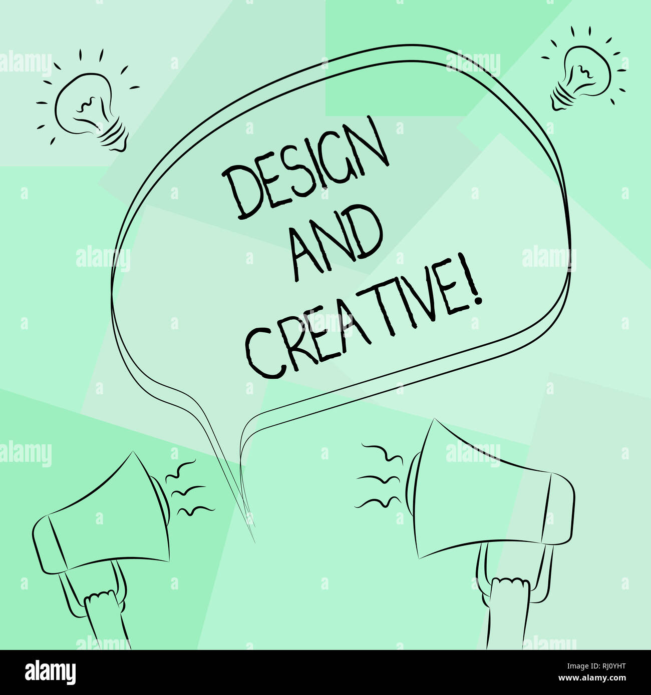 Conceptual hand writing showing Design And Creative. Business photo ...