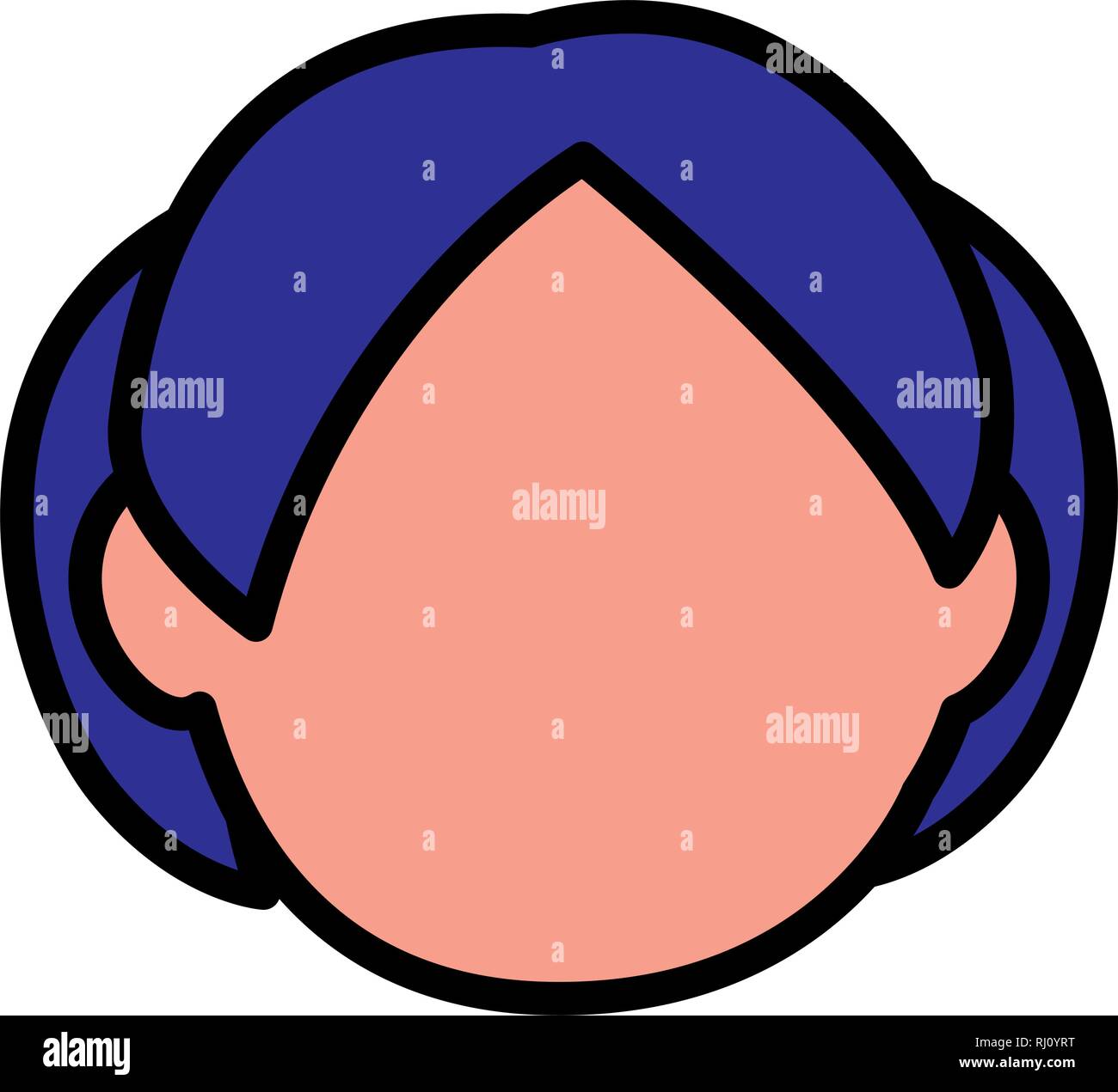 beautiful little girl head character vector illustration design Stock ...