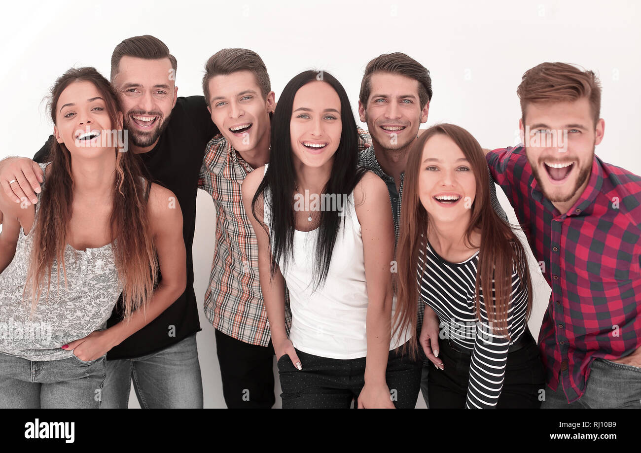 Cheerful group promising young hi-res stock photography and images - Alamy