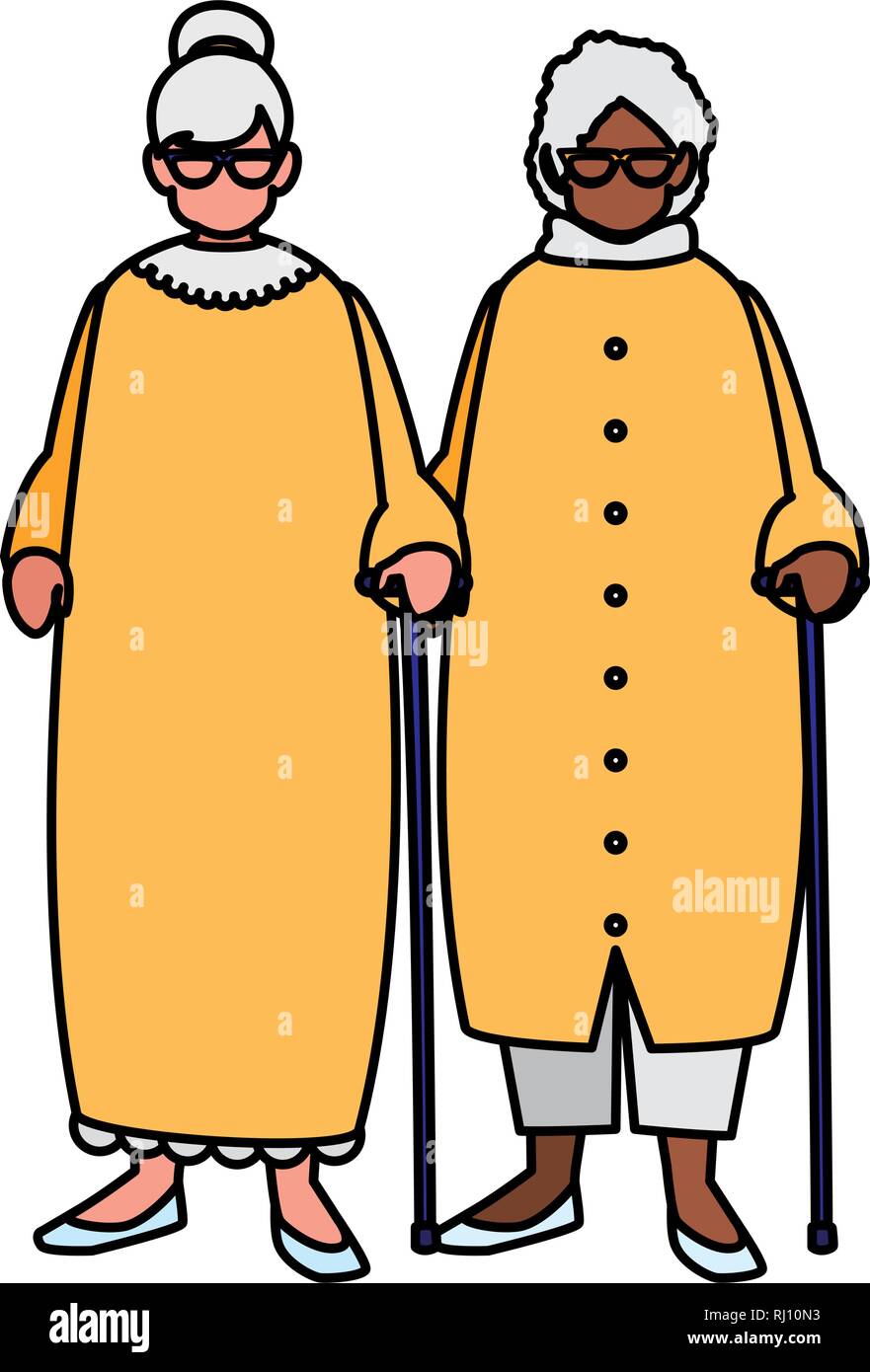 Happy old couple afro characters hi-res stock photography and images ...