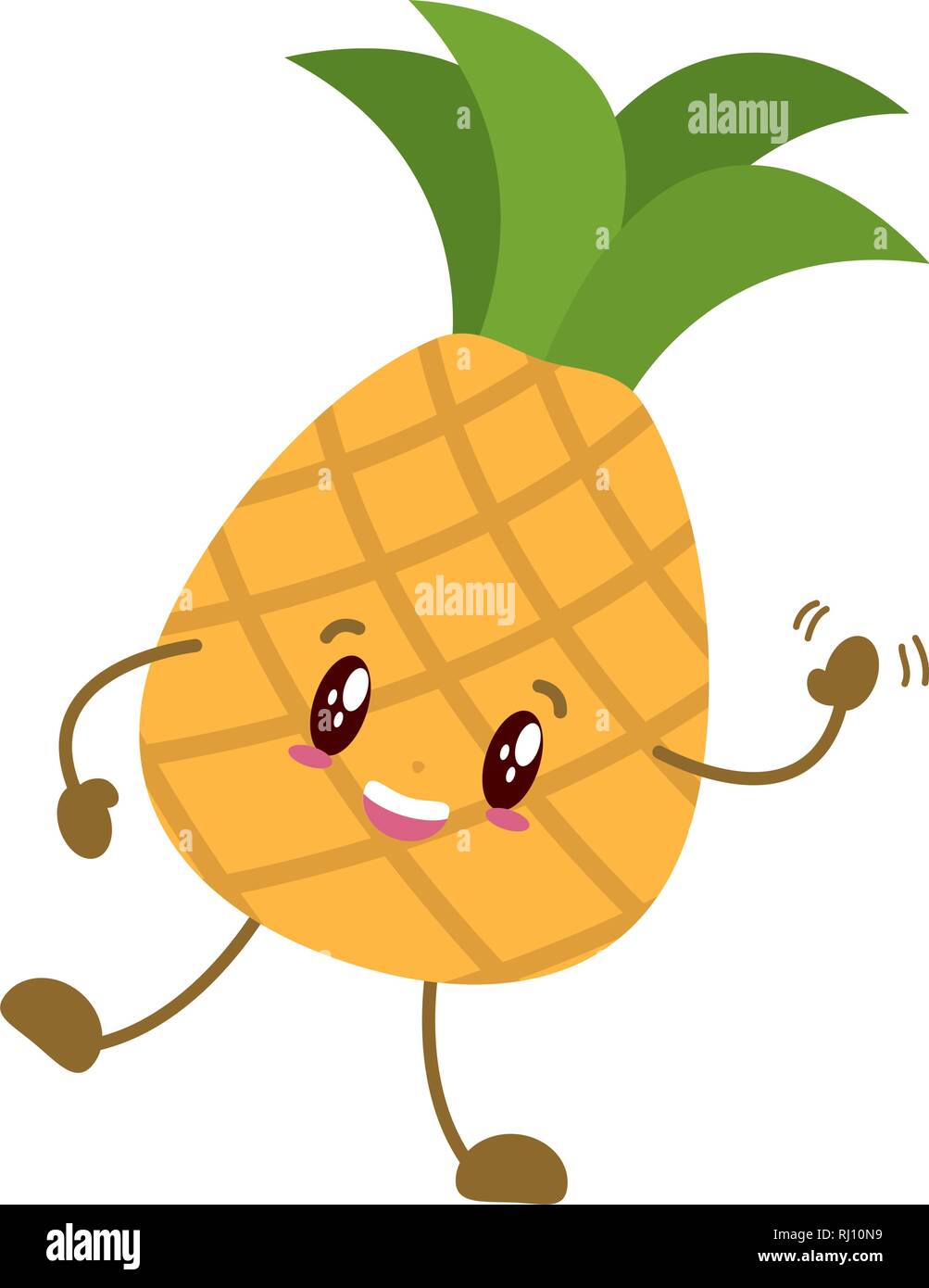 kawaii pineapple cartoon character Stock Vector Image & Art - Alamy