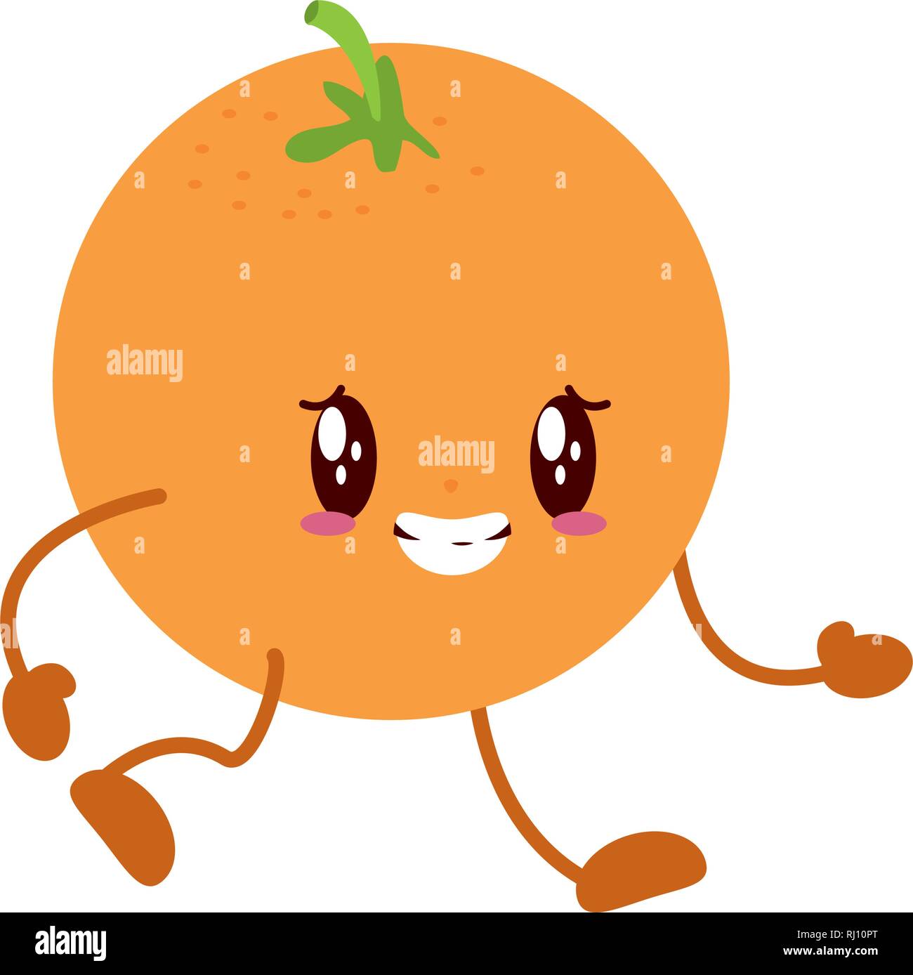 kawaii orange cartoon character Stock Vector Image & Art - Alamy
