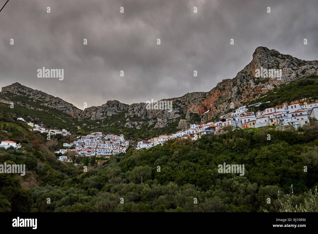 the Historical Byzantine village Velanidia near cape Malea, Greece. In ...
