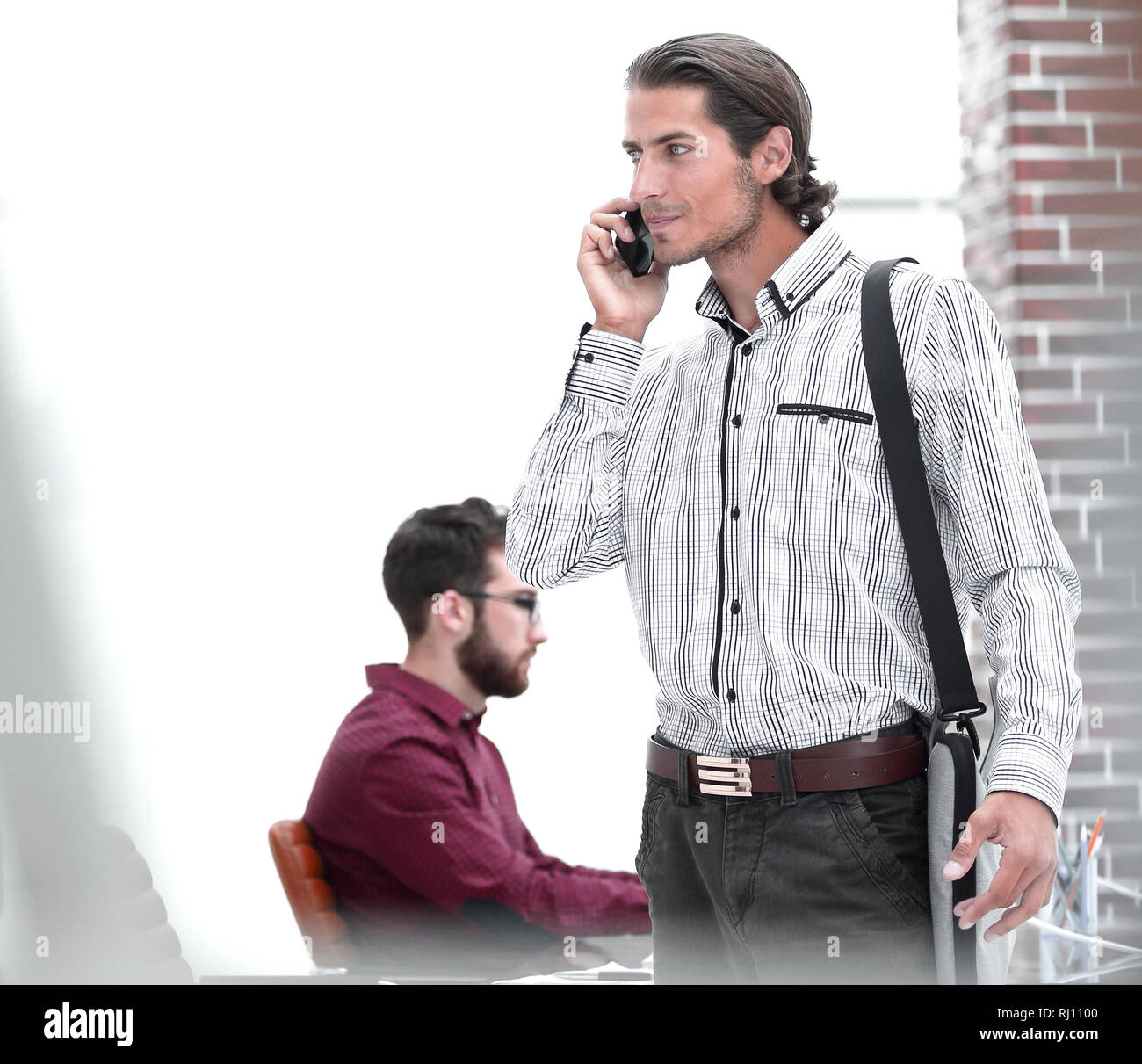 successful man talking on the phone Stock Photo - Alamy