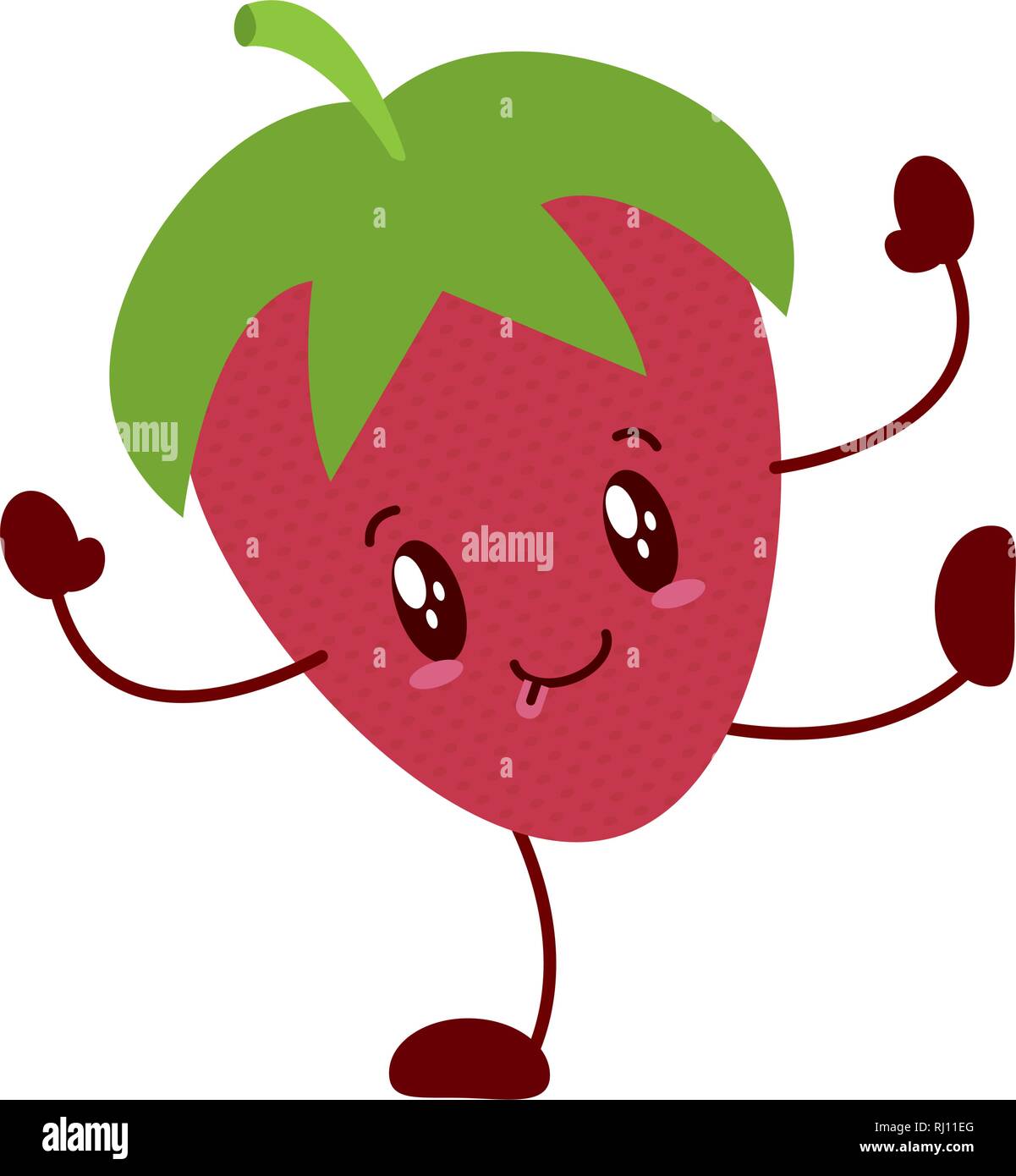kawaii strawberry cartoon character Stock Vector Image & Art - Alamy