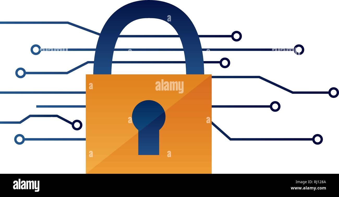 security padlock protection circuit Stock Vector Image & Art - Alamy