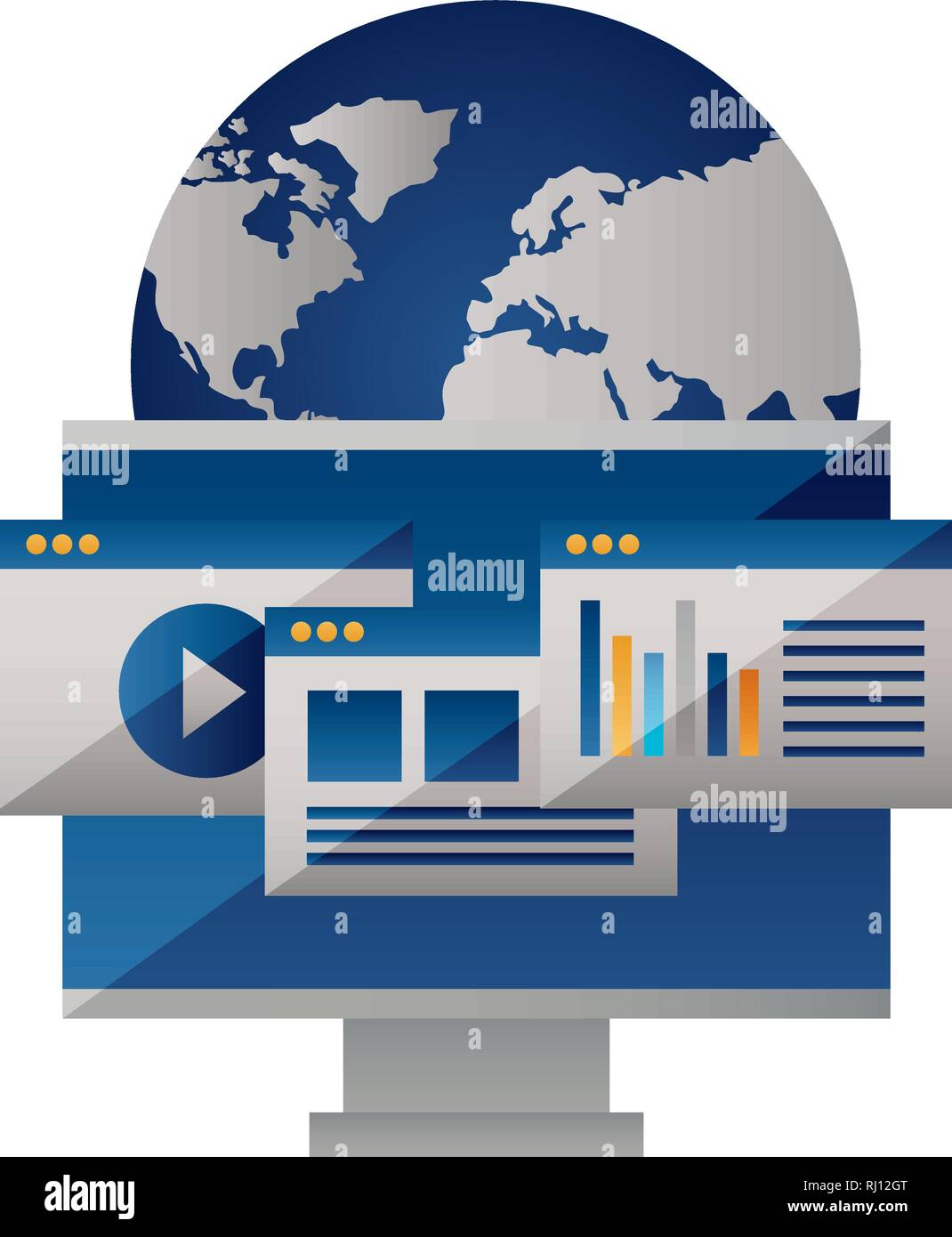 Work computer tourism Stock Vector Images - Alamy