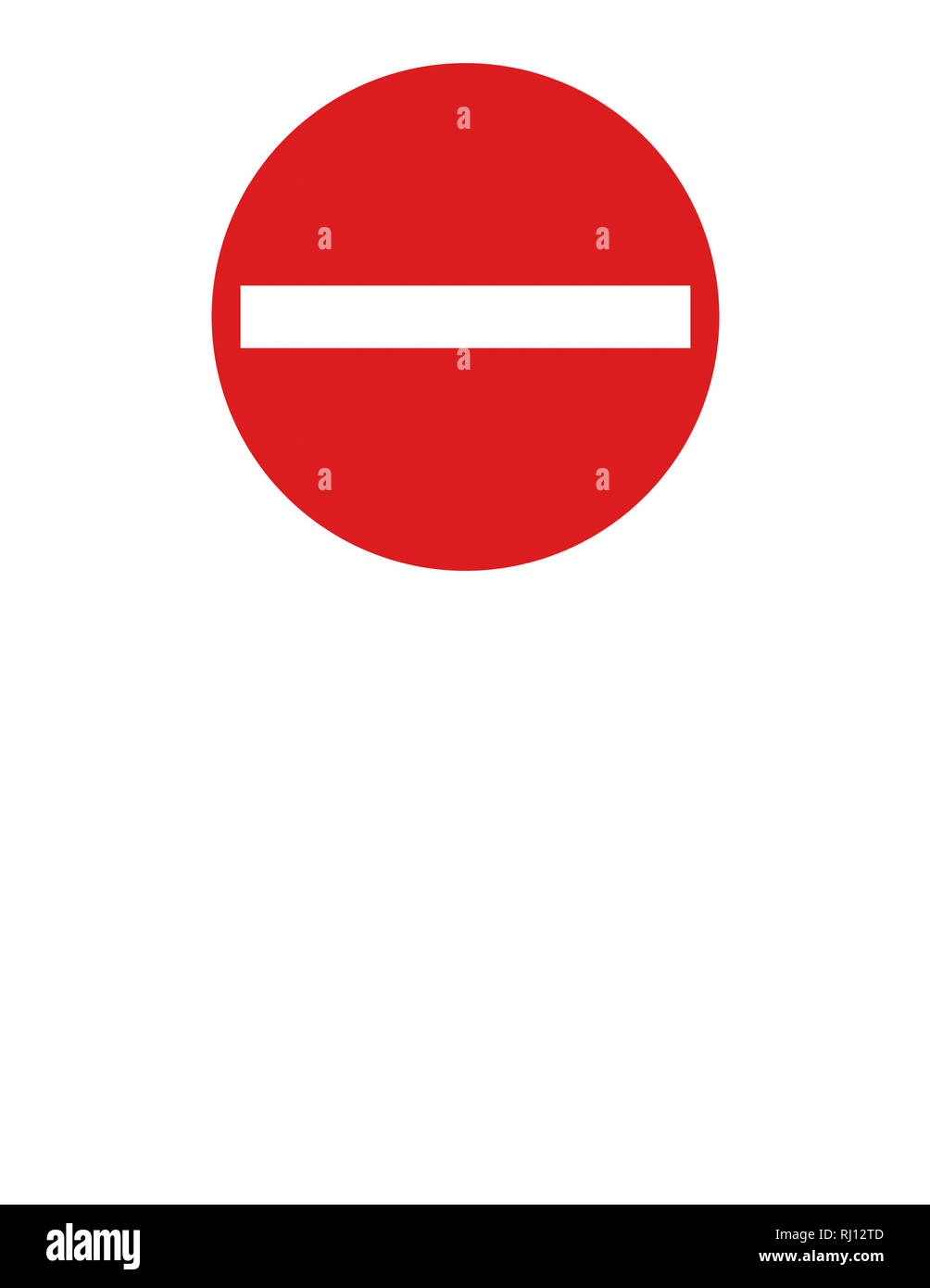 Do not enter icon isolated on white background Stock Photo - Alamy