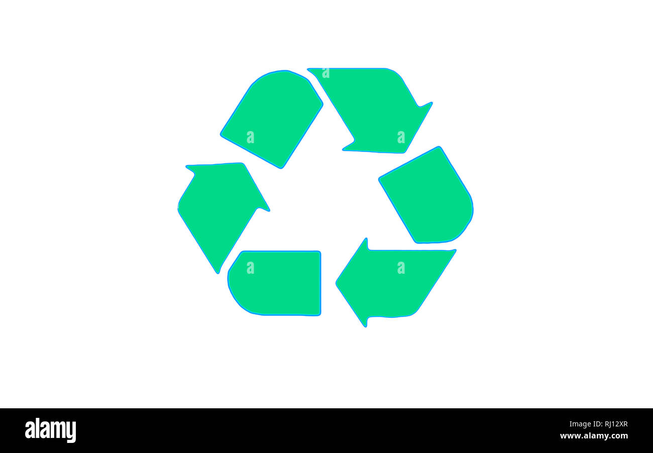 green recycle eco ecology symbol isolated on white background Stock ...