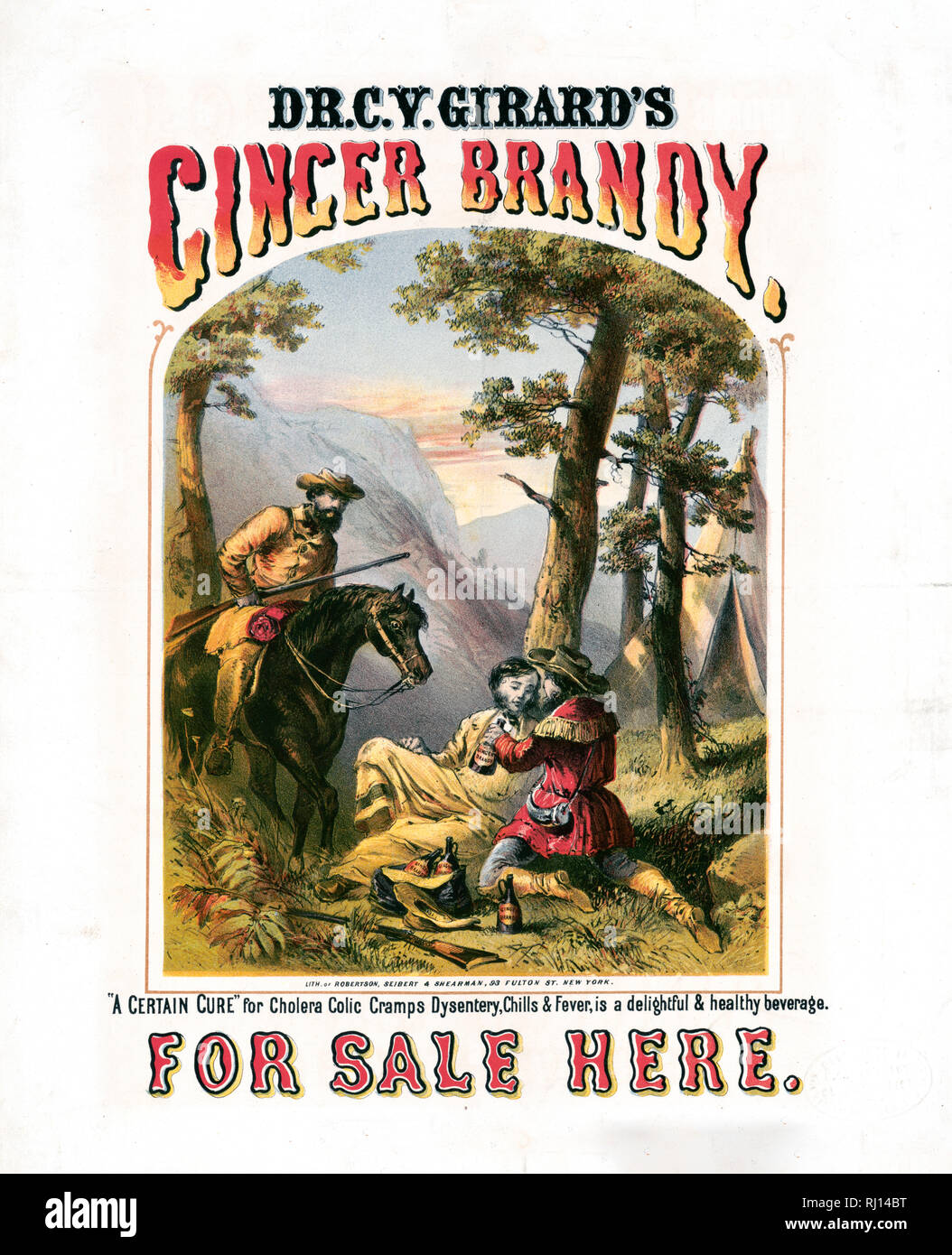 1800s advertisement brandy hi-res stock photography and images - Alamy