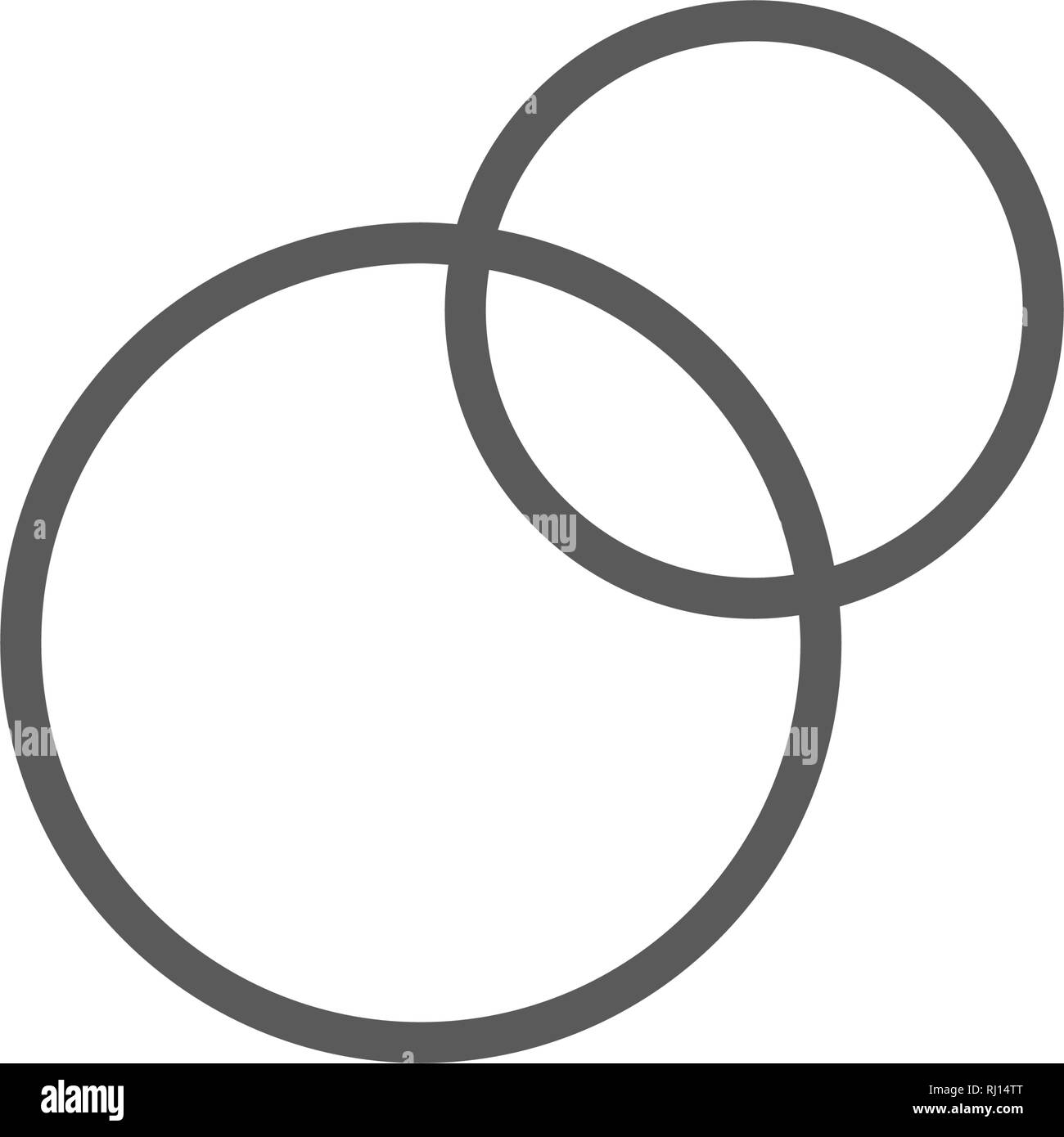 Pie chart, intersecting circles, venn diagram line icon Stock Vector ... Pie chart, intersecting circles, venn diagram line icon Stock Vector ...