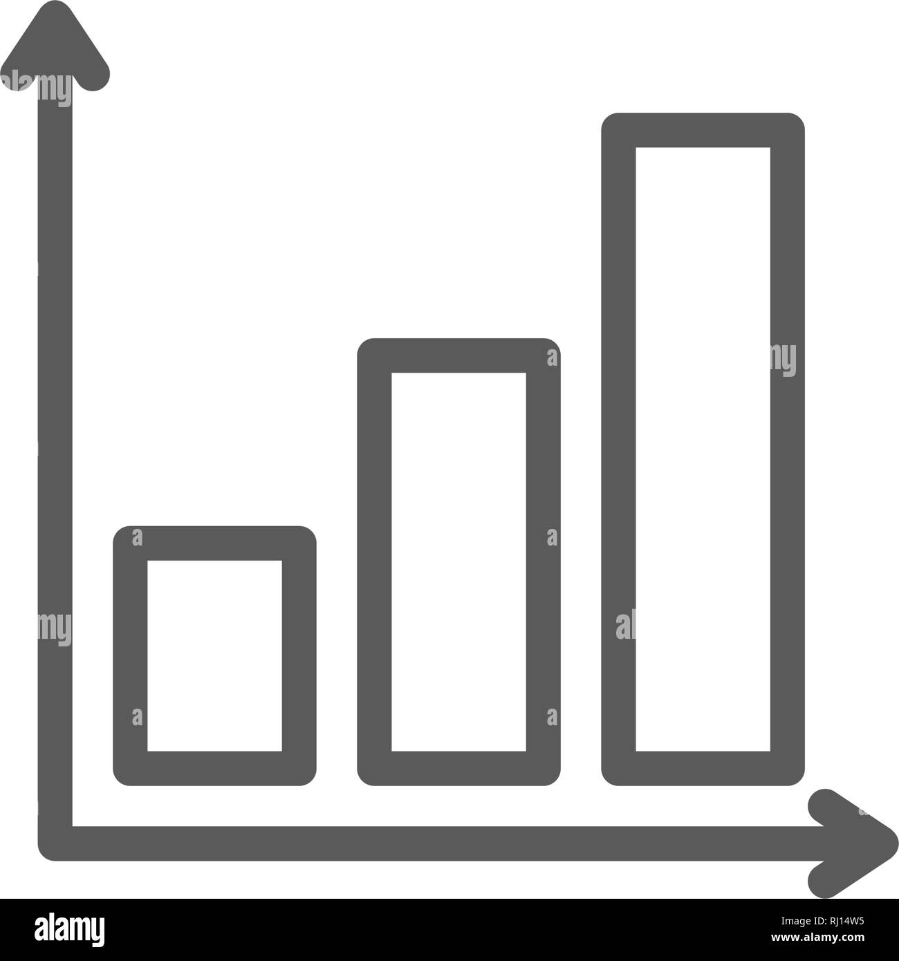 Graph with growing chart line icon Stock Vector Image & Art - Alamy
