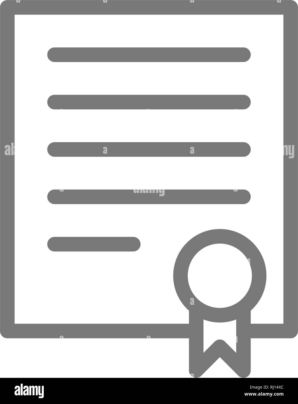 Signed certificate icon Stock Vector Images - Alamy