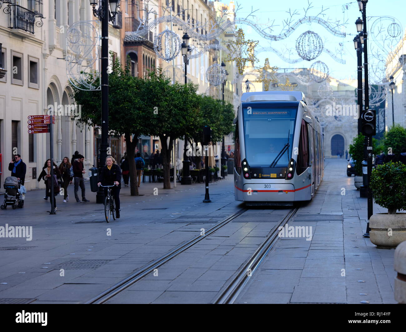 Seville trams hi-res stock photography and images - Alamy