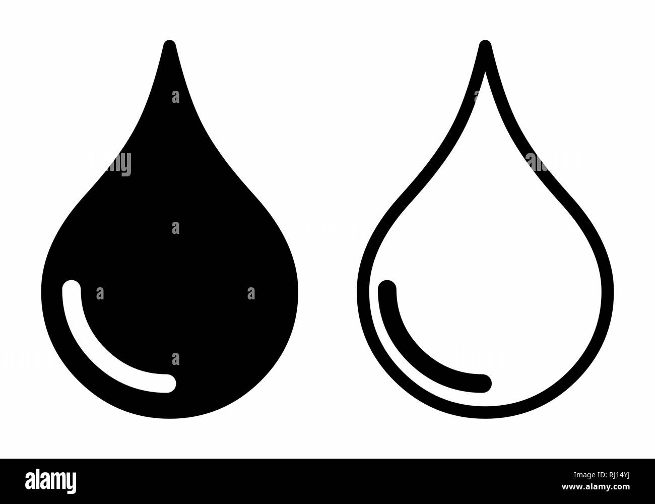 The black and white icons of drops Stock Vector Image & Art - Alamy
