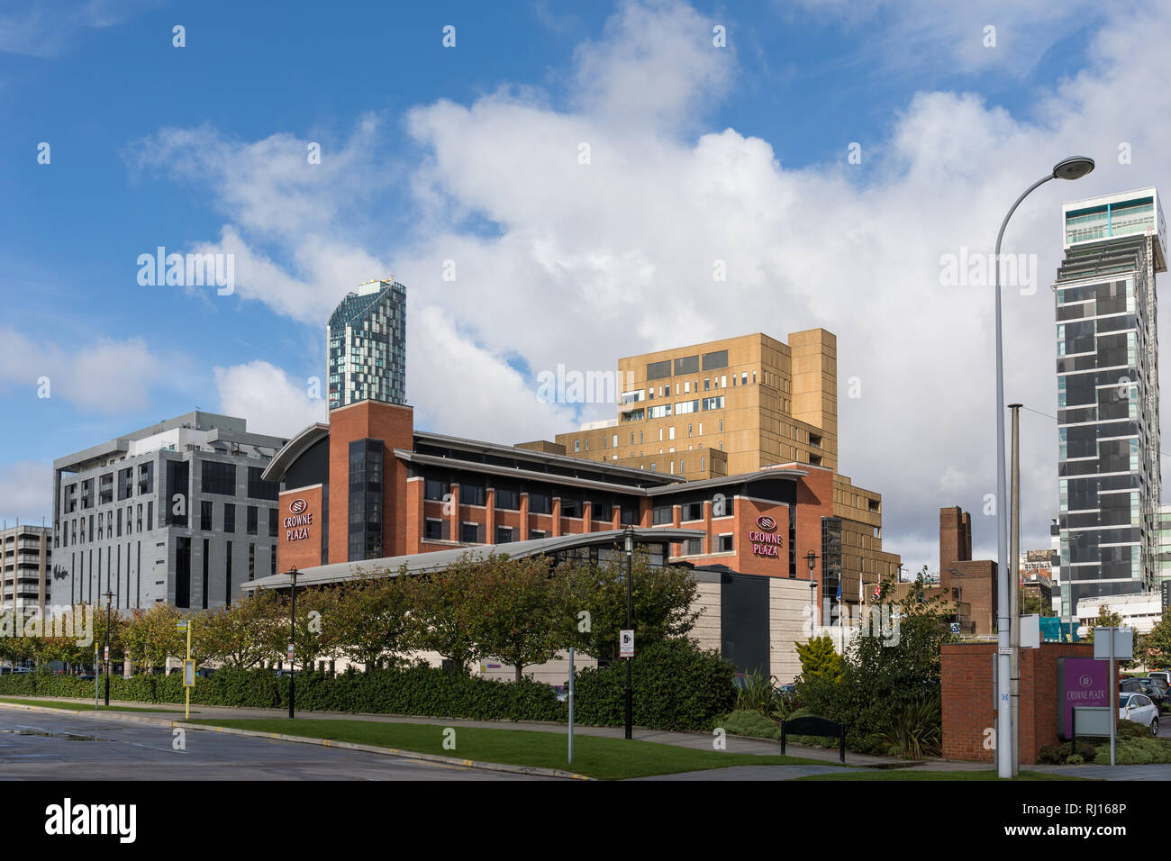 Liverpool city centre including West Tower, Crowne Plaza Hotel and The ...