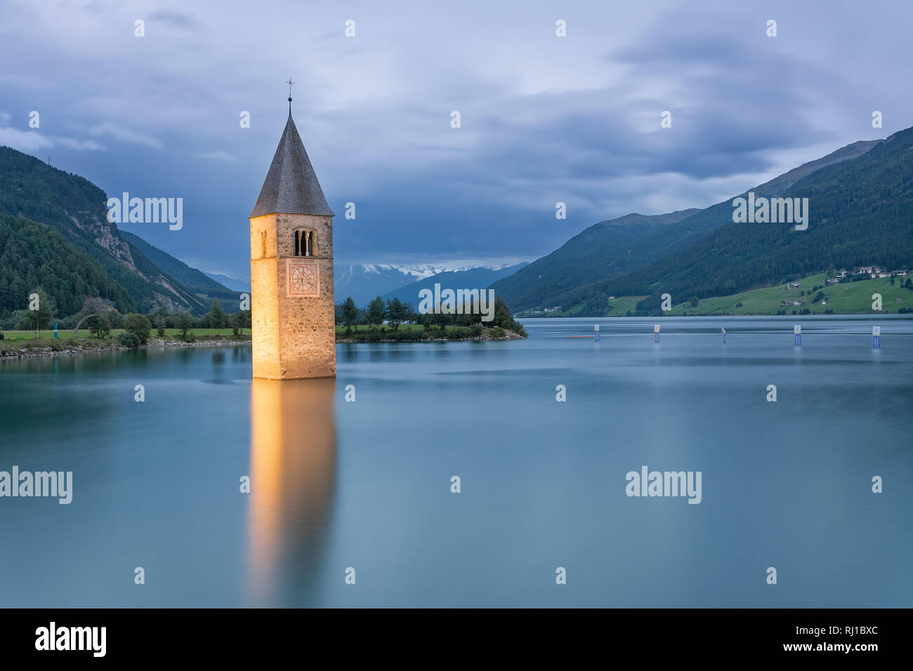 Lake of Resia, Italy Stock Photo - Alamy