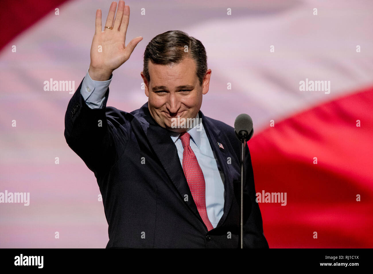 Cleveland, Ohio, USA, July 20, 2016 Texas Senator Ted Cruz addresses ...