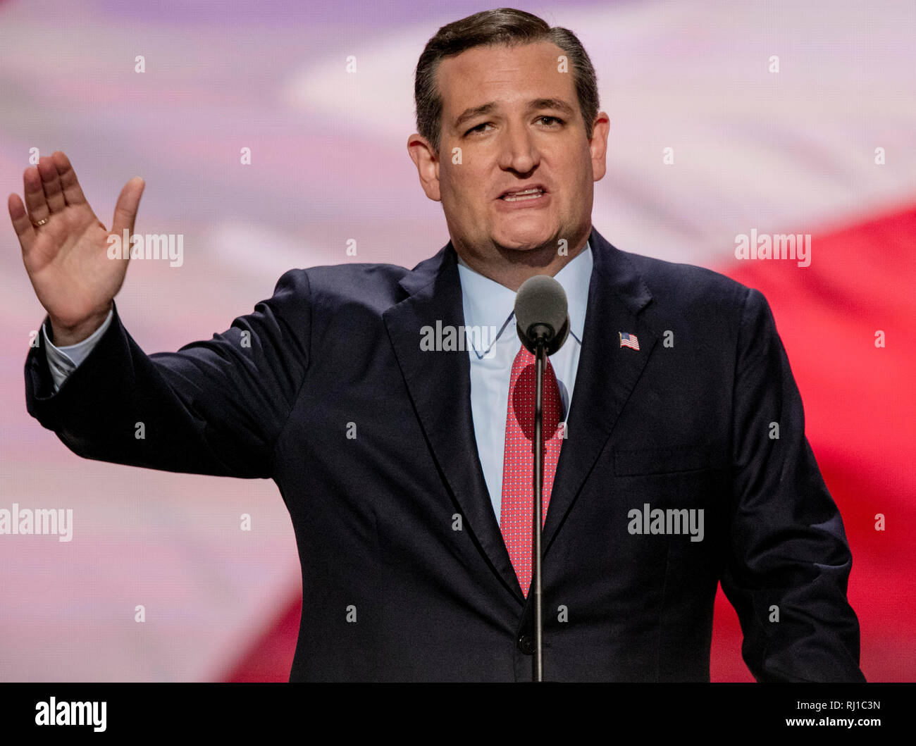 Cleveland, Ohio, USA, July 20, 2016 Texas Senator Ted Cruz addresses ... Cleveland, Ohio, USA, July 20, 2016 Texas Senator Ted Cruz addresses ...