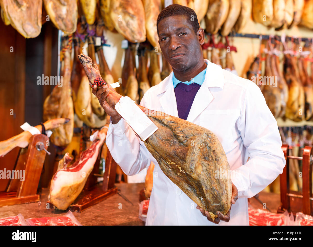 Meat quality control in butchery hi-res stock photography and images ...