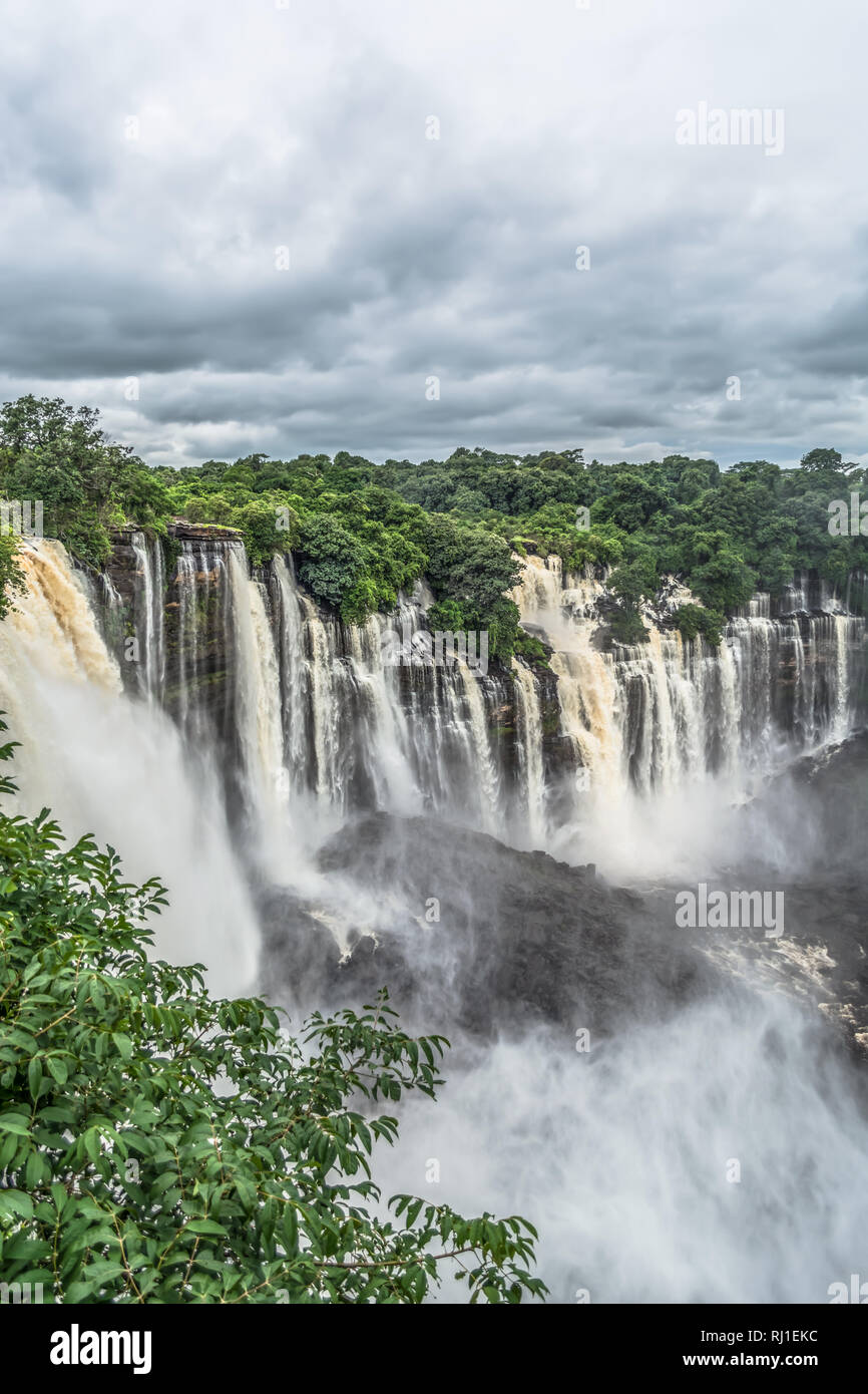 Full view of the Kalandula waterfalls on Lucala river, in Angola Stock ...