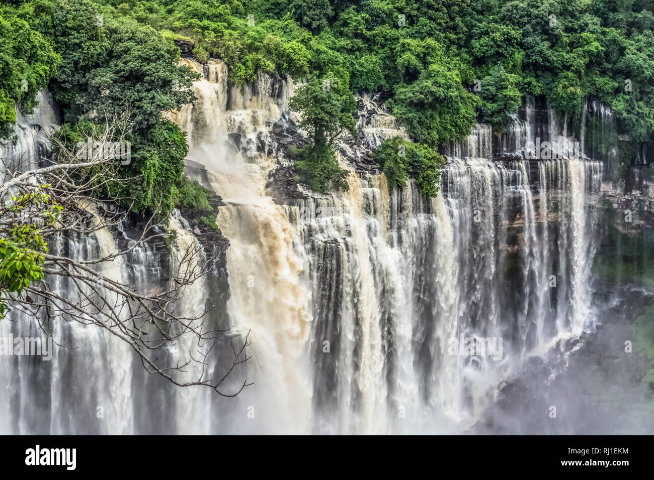 Full view of the Kalandula waterfalls on Lucala river, in Angola Stock ...
