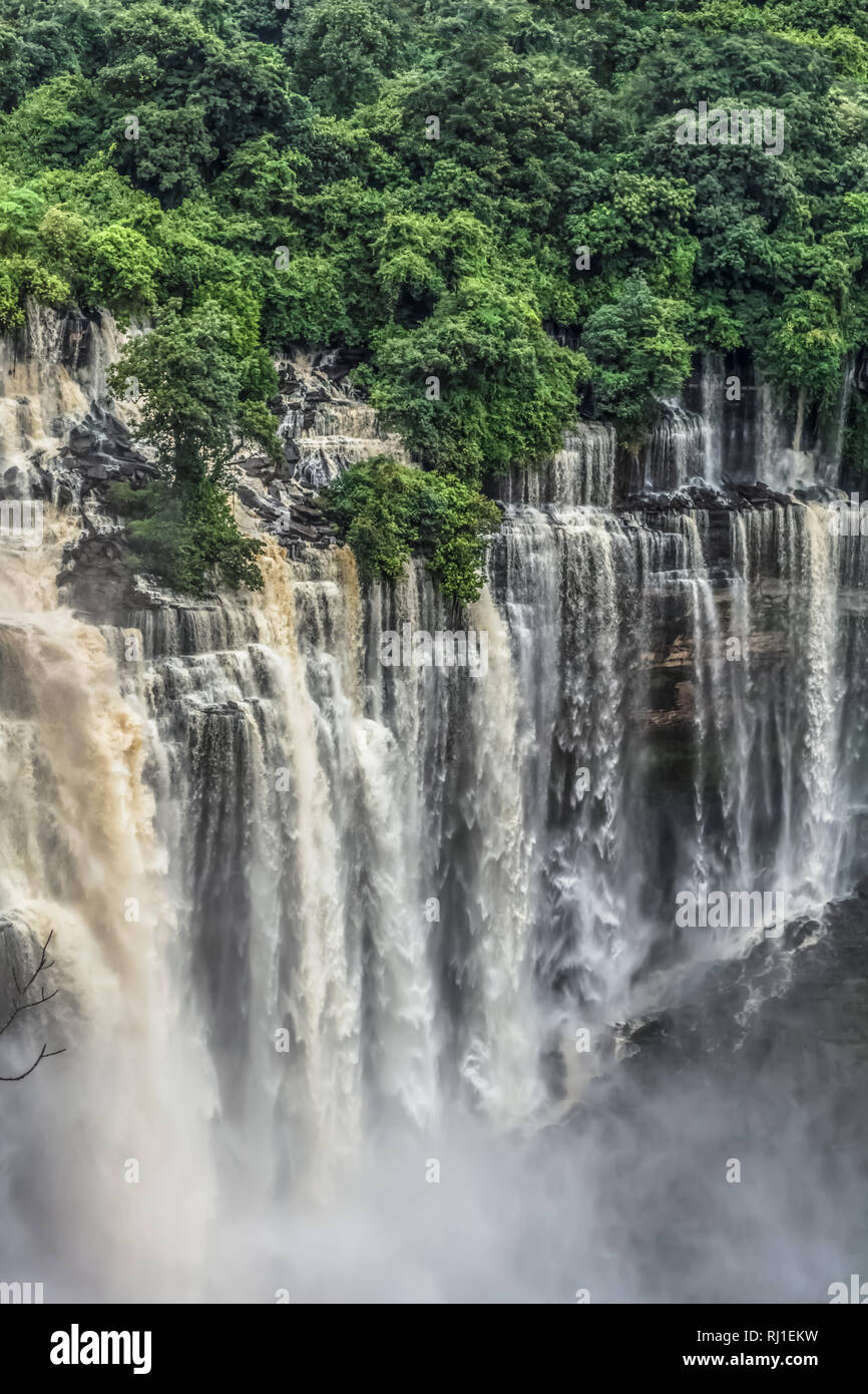 Full view of the Kalandula waterfalls on Lucala river, in Angola Stock ...