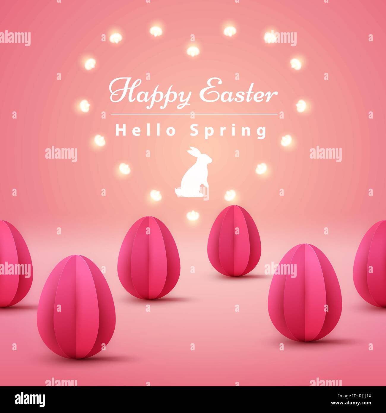 Happy Easter. Paper origami illustration Stock Vector Image & Art - Alamy