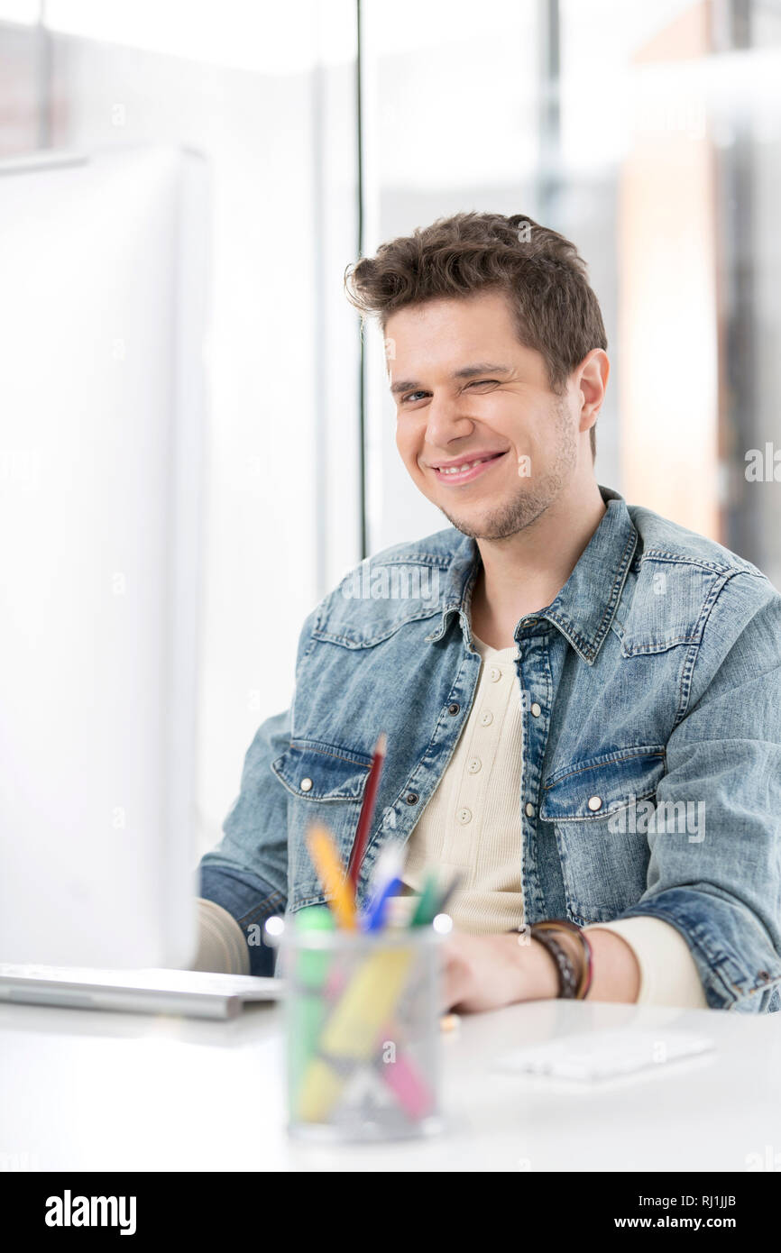 Man smiling winking hi-res stock photography and images - Alamy