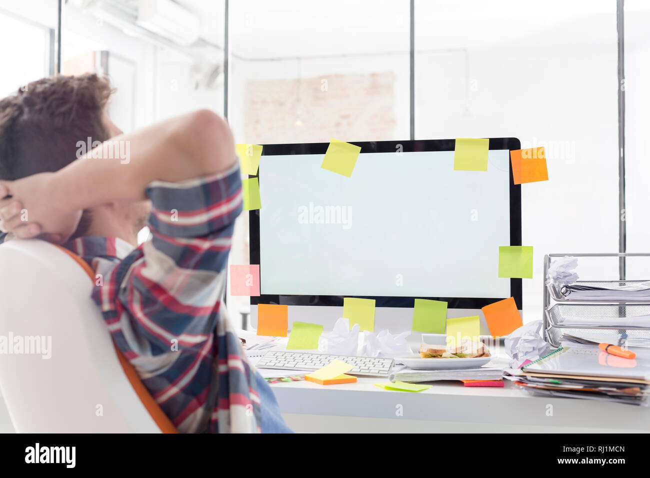 Man stuck in computer screen hi-res stock photography and images - Alamy