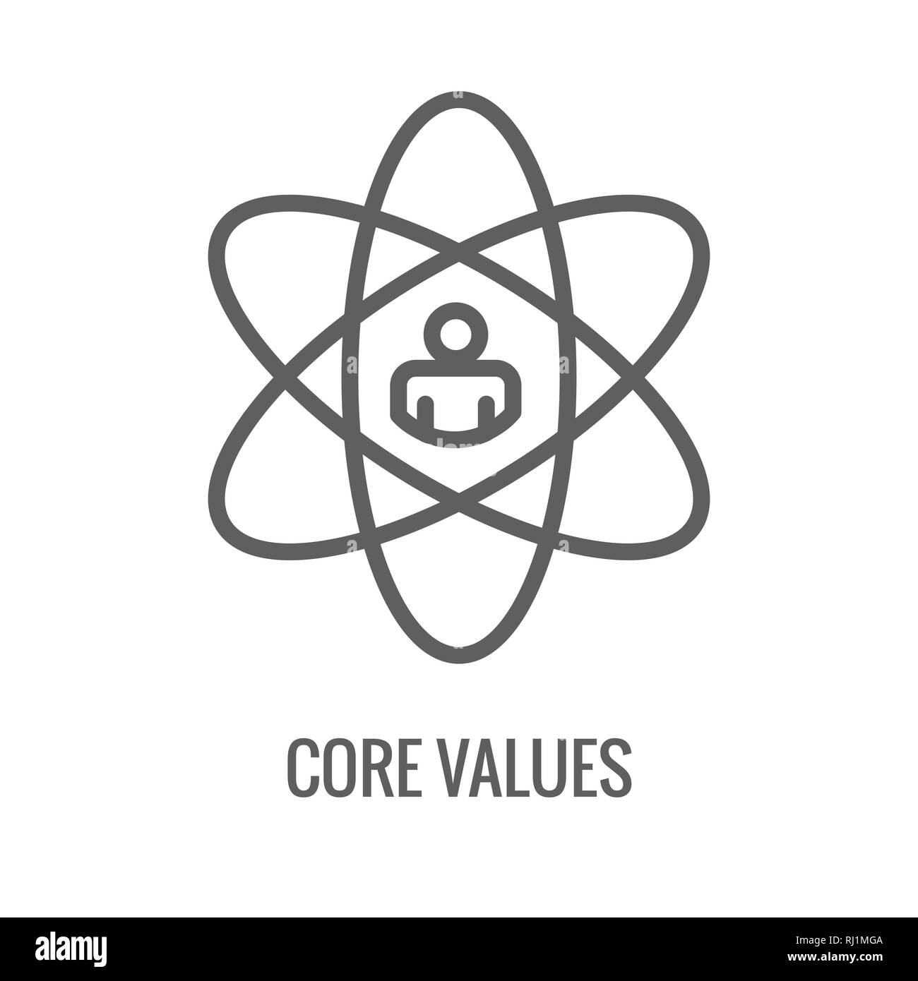Core Values Outline / Line Icon Conveying Integrity & Purpose Stock Vector Image & Art - Alamy