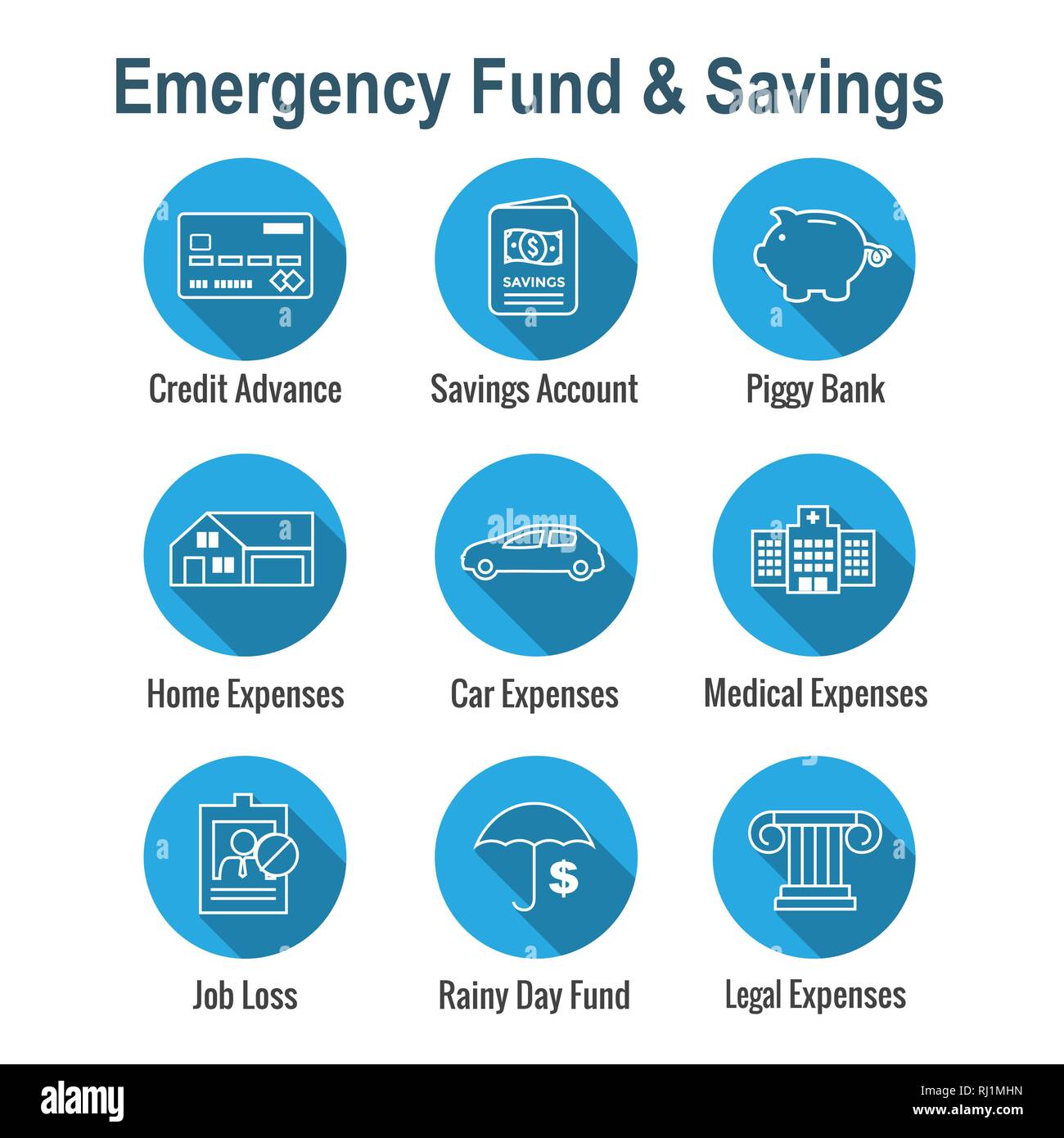 Financial emergency fund icon savings hi-res stock photography and ...