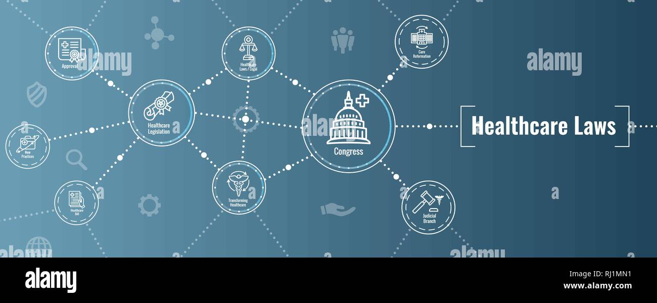 Health Laws and Legal icon set | various aspects of the legal system ...