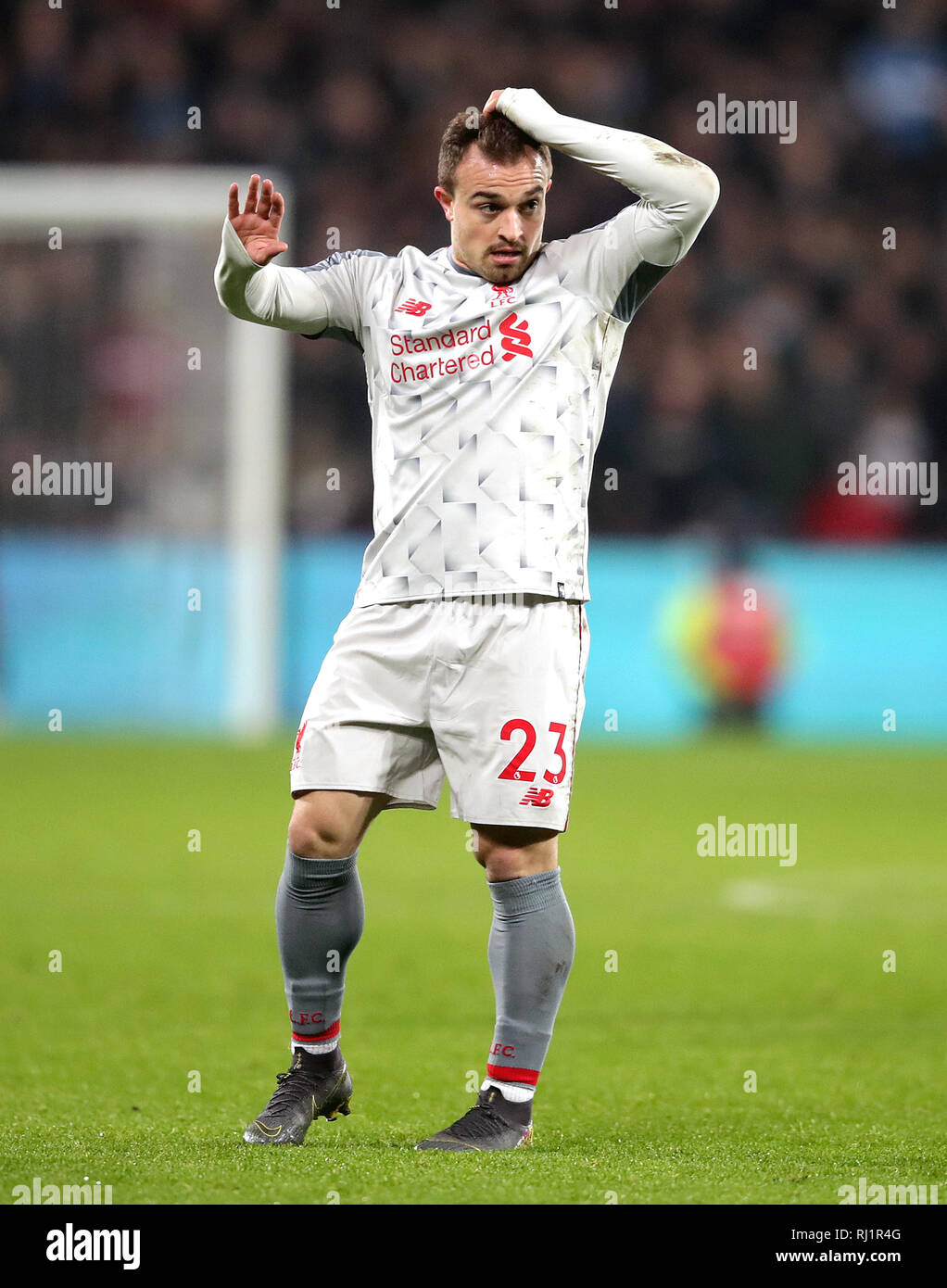 Liverpool's Xherdan Shaqiri during the Premier League match at the ...