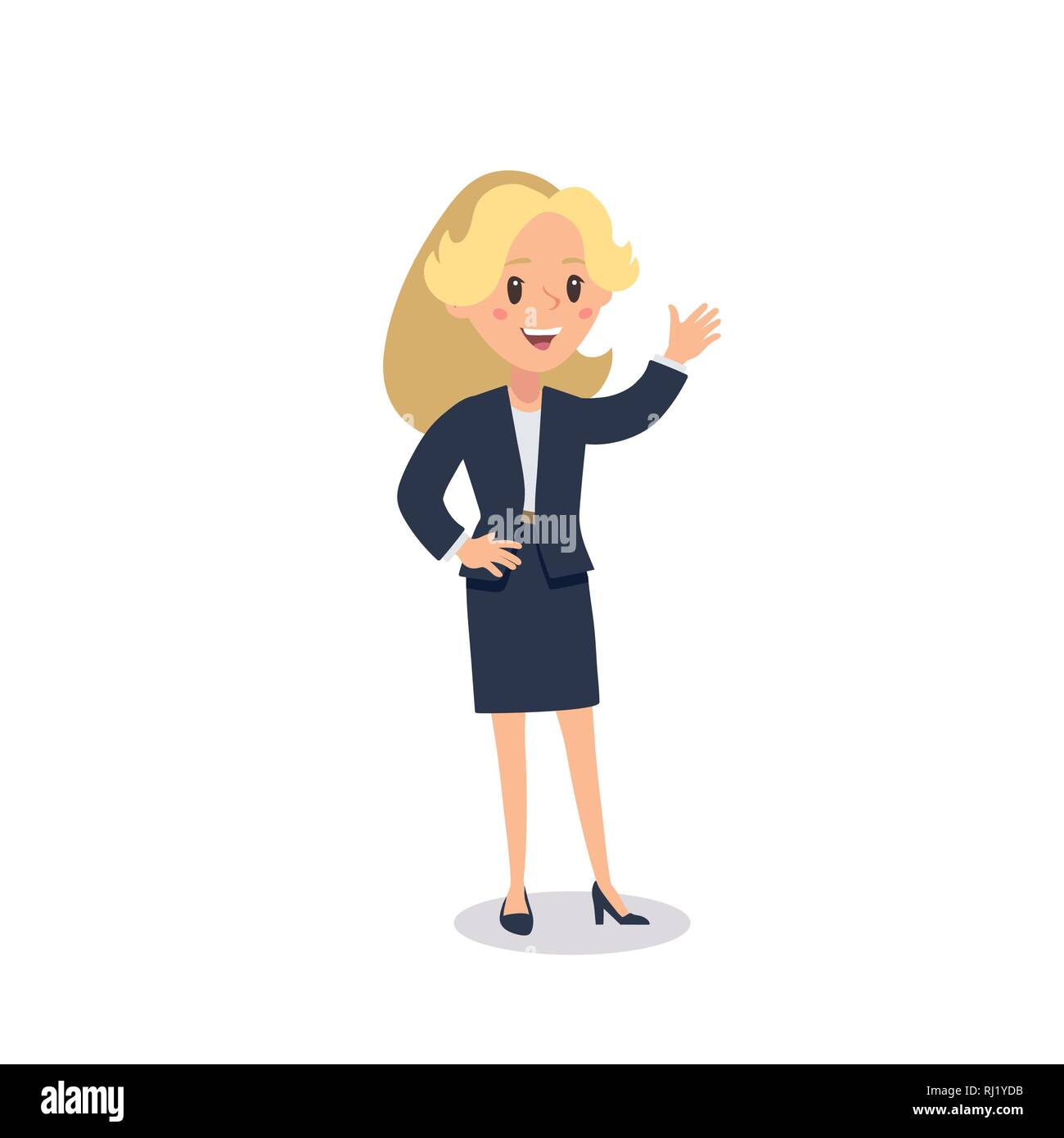 Businesswoman character. Animate character. Young lady personage ...