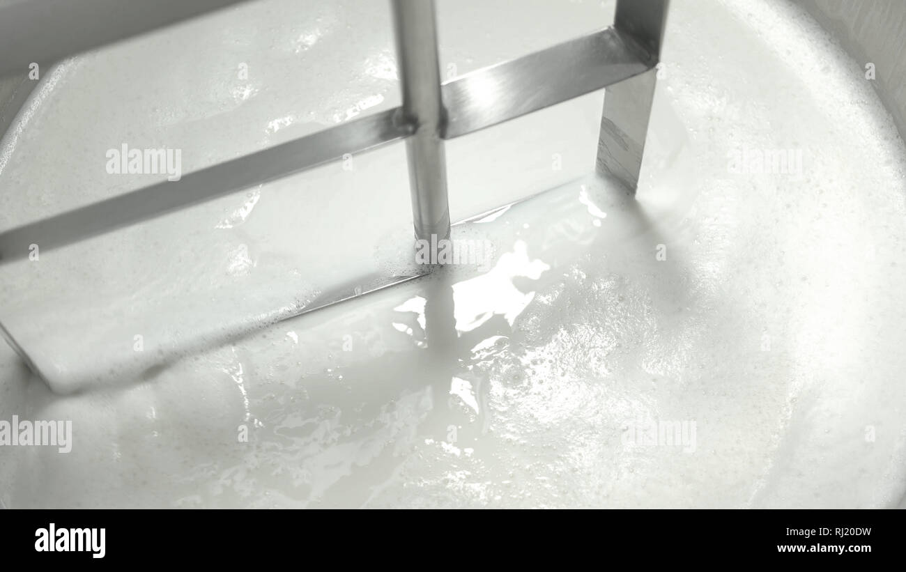 Process of making dairy products Stock Photo - Alamy