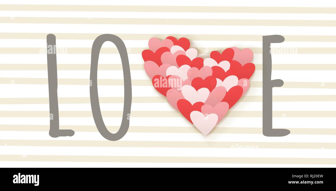 Romantic greeting lovely poster Stock Vector Images - Alamy