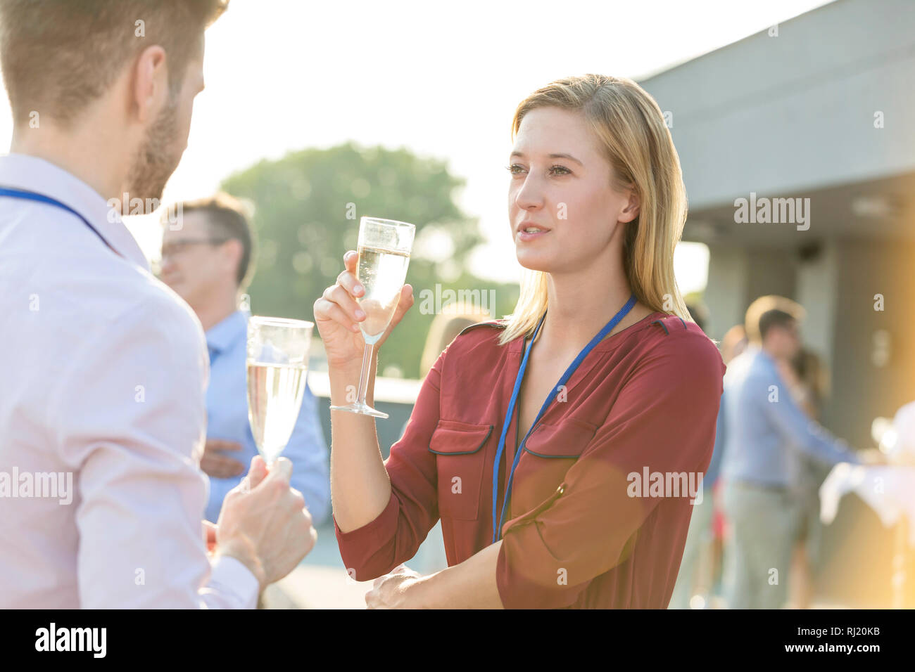 Two people talking at party hi-res stock photography and images - Alamy