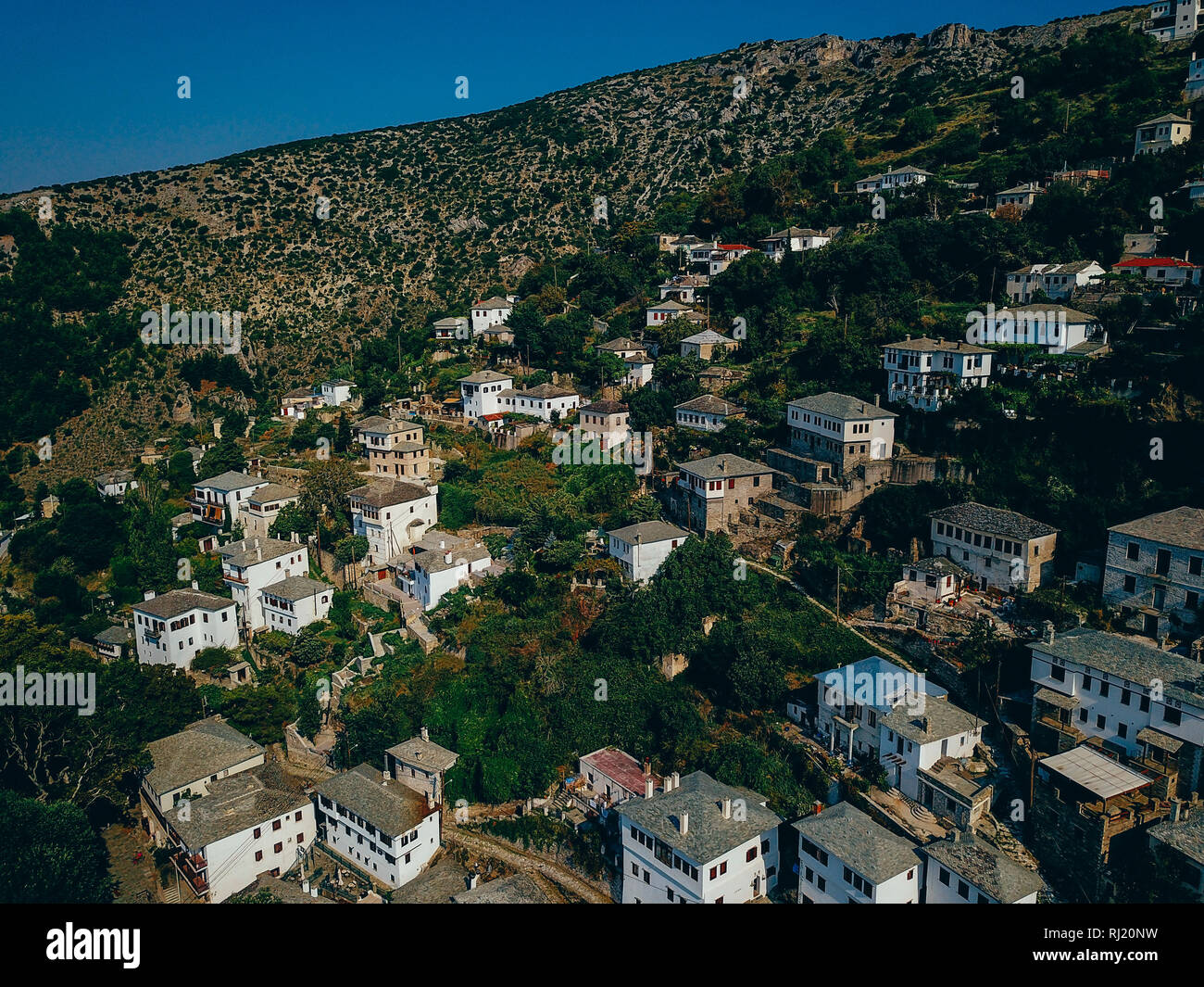small town in the countryside, aerial photography Stock Photo - Alamy